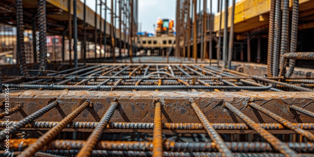 Steel pipes for pulling cables through square reinforcement mesh to ...