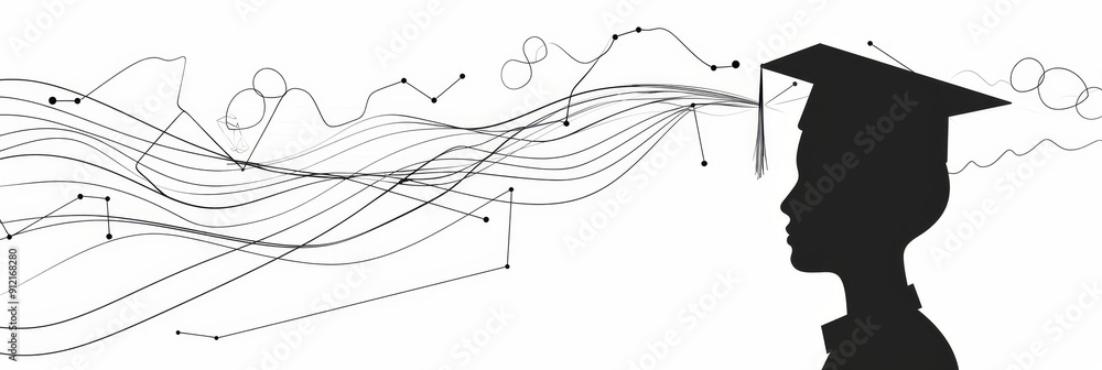 Graduate with a Future Filled with Potential - A silhouette of a ...