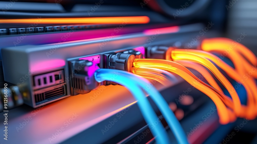Detailed thermal image of electrical wiring inside a panel, showing ...