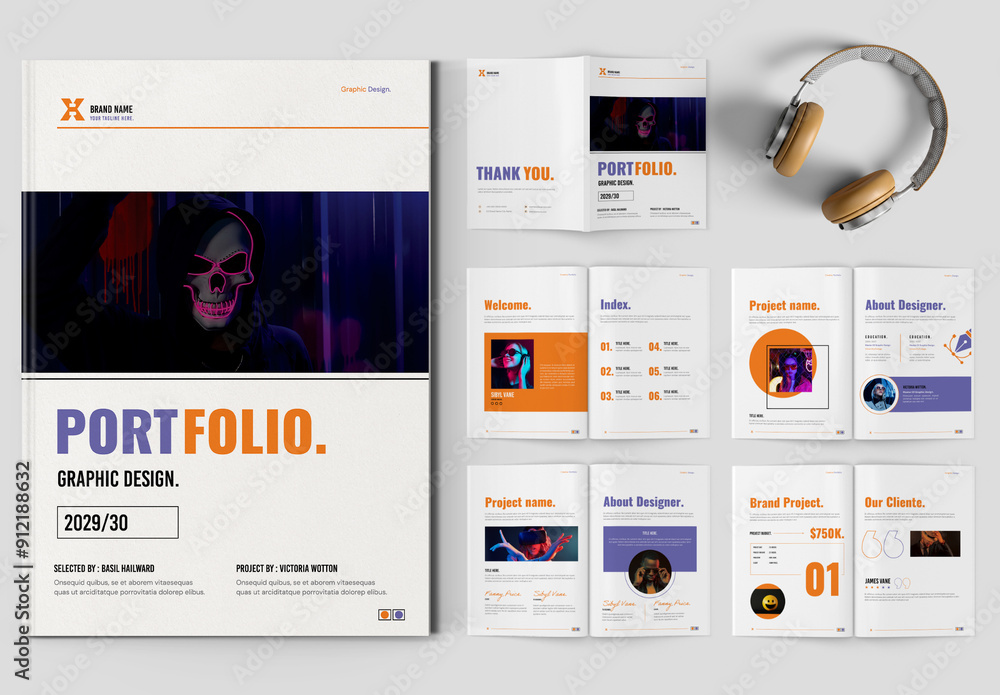 Portfolio Design Template Stock Template | Adobe Stock