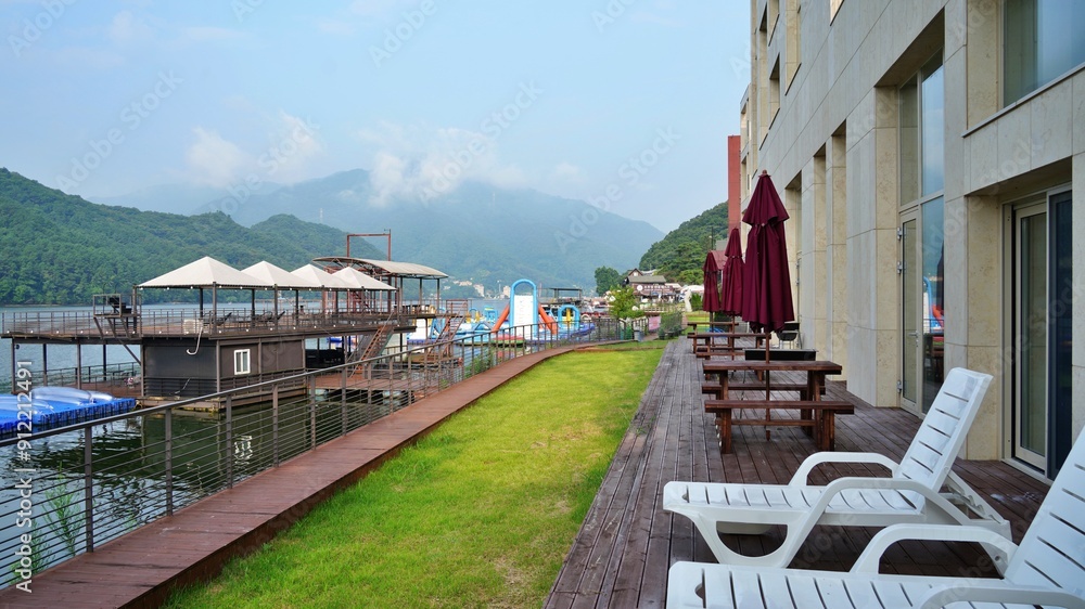 Cheongpyeong Lake scenery in a midsummer morning Lake, morning, water ...
