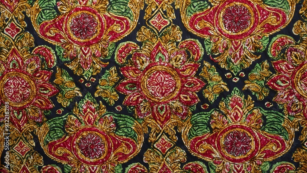 example of a batik cloth image for clothing design Stock Illustration ...