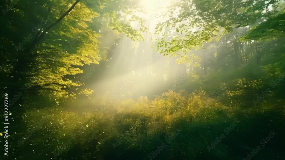 In the midst of the dense forest a small opening in the trees reveals a ...
