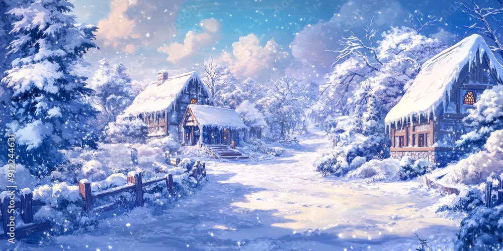 Secrets of the Snow: An Animated Winter Scene Unveiling Hidden ...