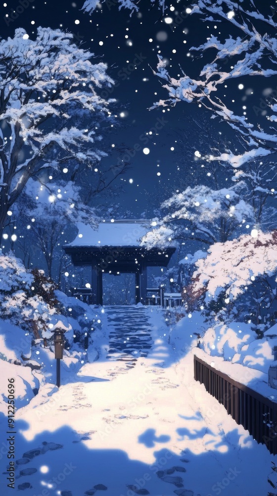 Secrets of the Snow: An Animated Winter Scene Unveiling Hidden ...