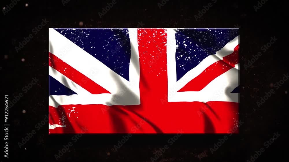 United Kingdom Flag Waving, England flag flying, UK Flag Animation ...