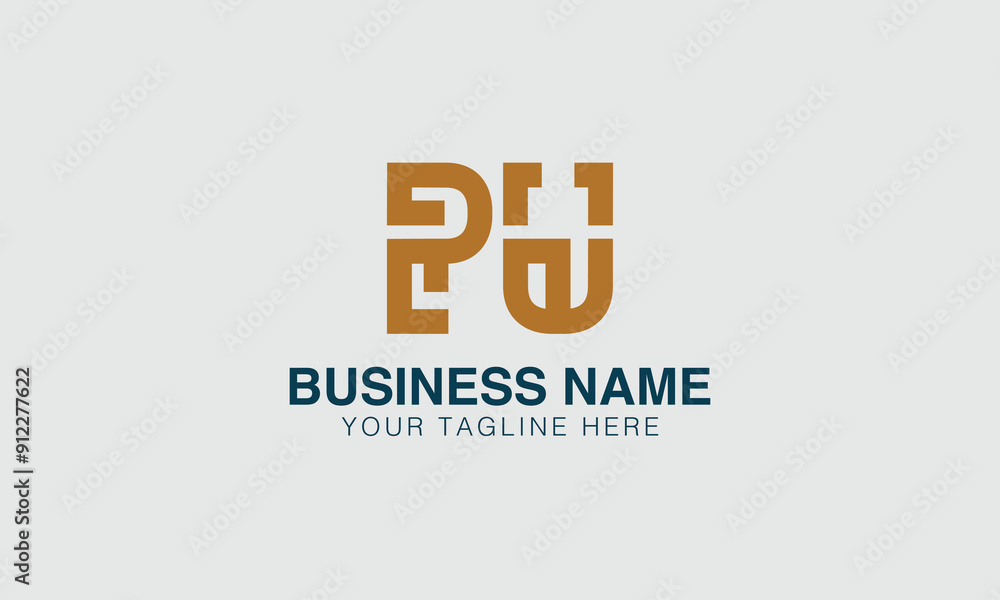 PU P pu initial logo | initial based abstract modern minimal creative ...