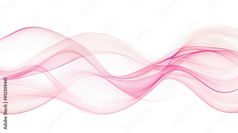 Pink Abstract Wave Design on White Background, Elegant pink wave ... Pink Abstract Wave Design on White Background, Elegant pink wave ...