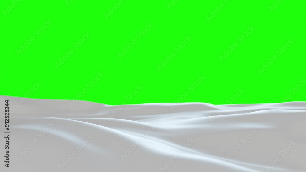 Abstract liquid wave on green screen background. Milk movement or ...