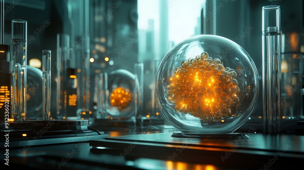 Ai experimenting with new plant species in a translucent sphere ...