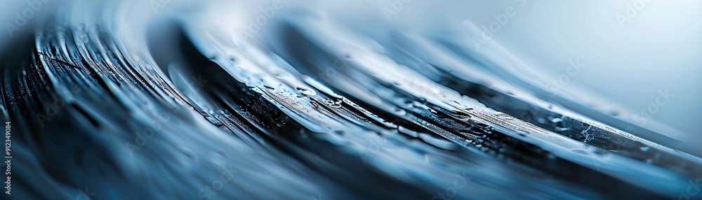 Extreme macro image of a piece of Damascus steel, complex folded metal ...