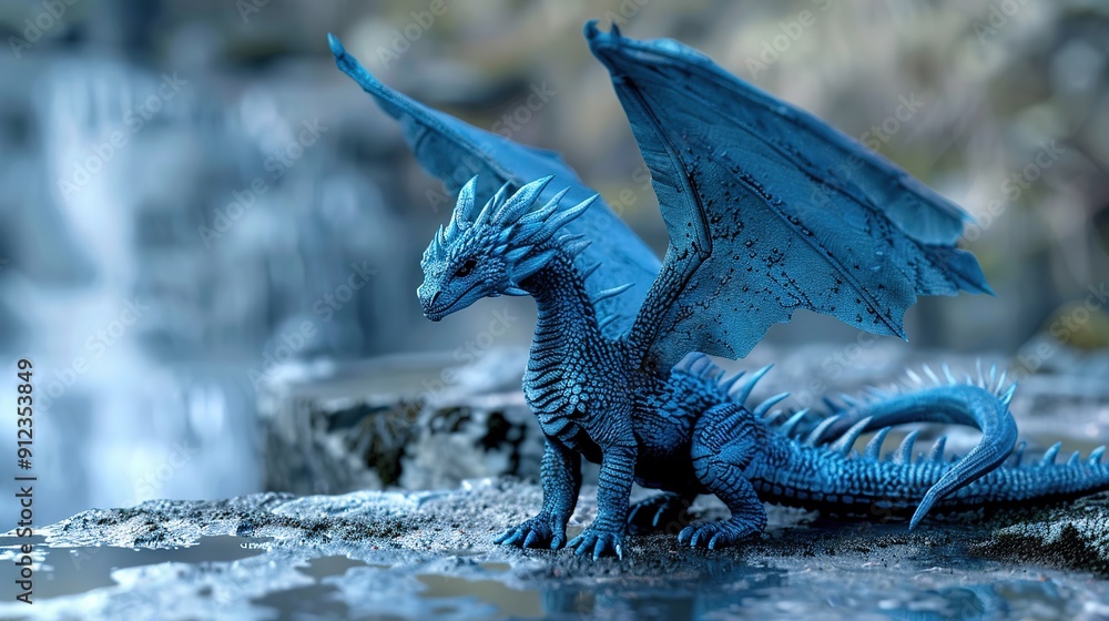 "Enchanted Little Blue Dragon: A Magical Creature of Legends and Lore ...