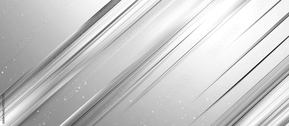 Abstract white and silver gradient pattern with smooth grey metallic ...