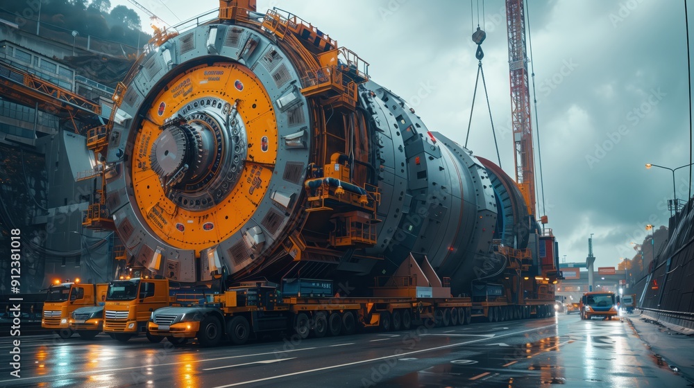 Tunnel Boring Machine in Operation. Tunnel boring machine actively in ...