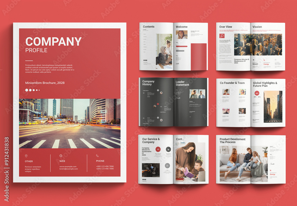 Company Profile Layout Stock Template | Adobe Stock