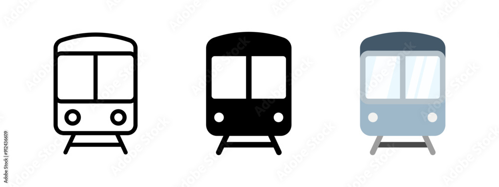 Train icon. Railway station symbol. Railroad locomotive vector ...