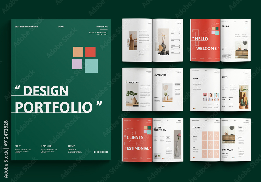 Design Portfolio Template Stock Template | Adobe Stock