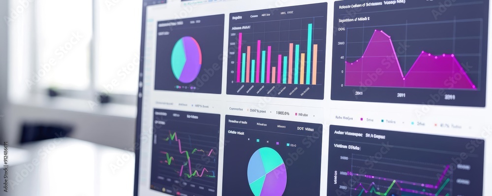 Dynamic dashboard with customizable charts, clean layout, high ...