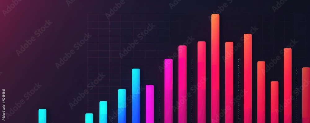 Infographic with layered charts and graphs, sleek design, high ...