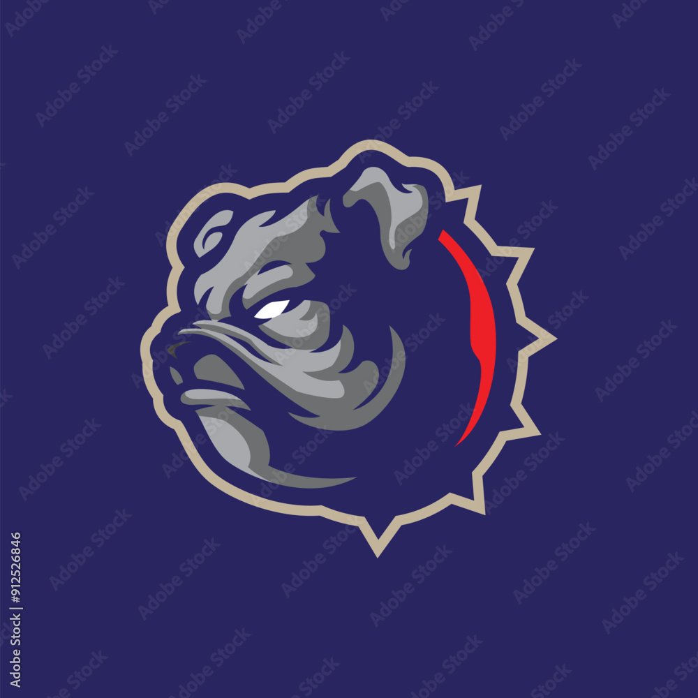 Dog mascot logo design with modern illustration concept style for badge ...