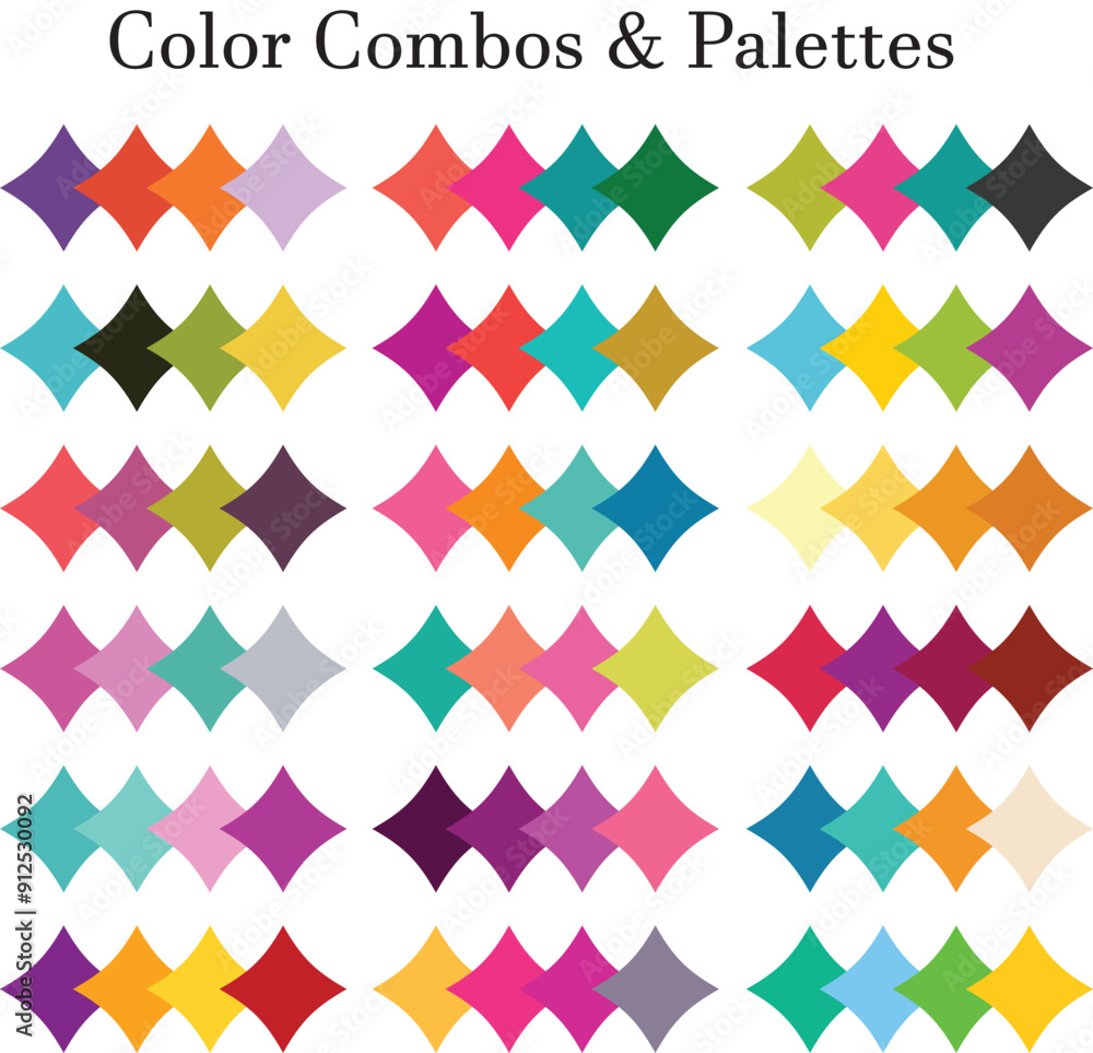 2024 color trends. Color palette in vibrant, bold, Colour theme ...