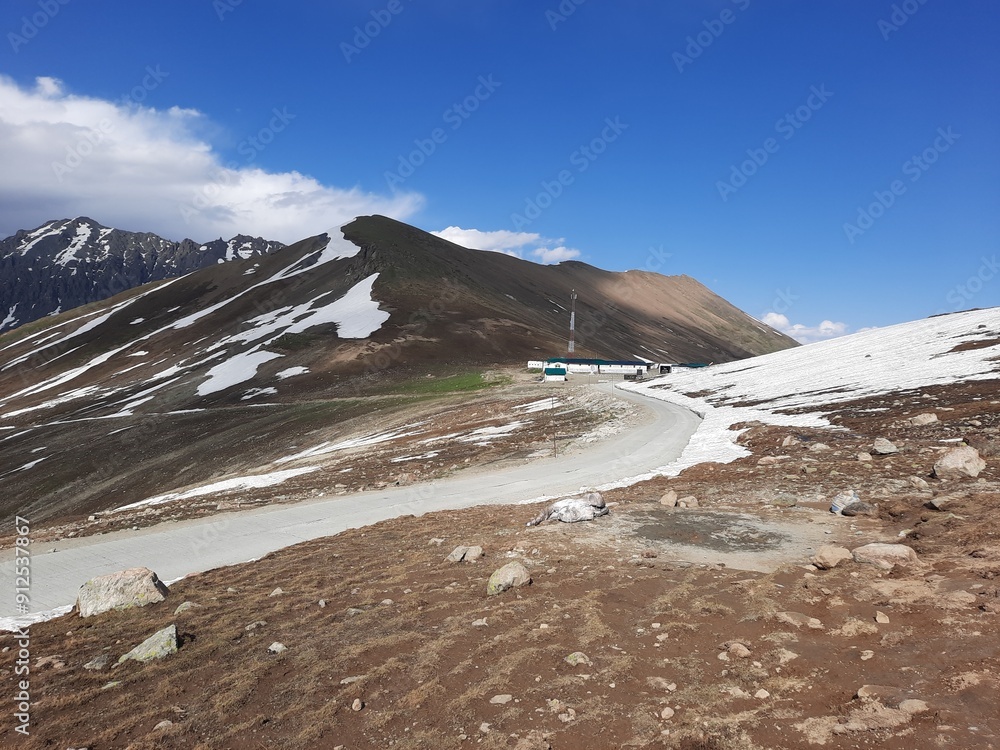 A beautiful view of the Burzil Pass in Gilgit-Baltistan. The Burzil ...