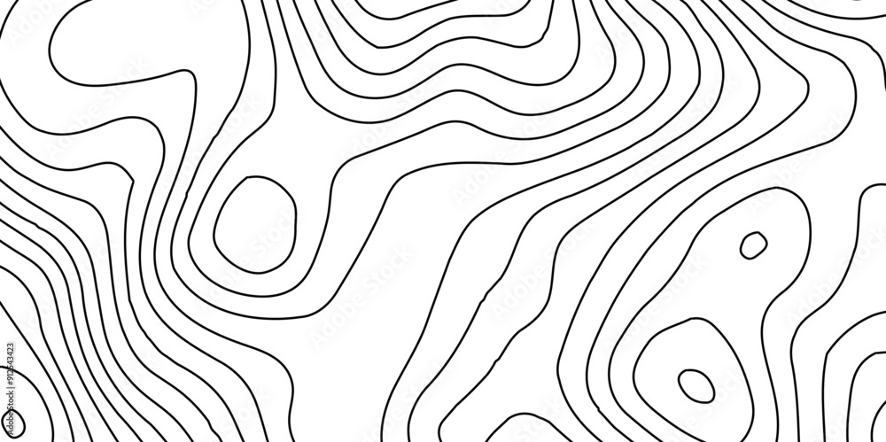 Topographic map. Geographic mountain relief.Black and white topography ...
