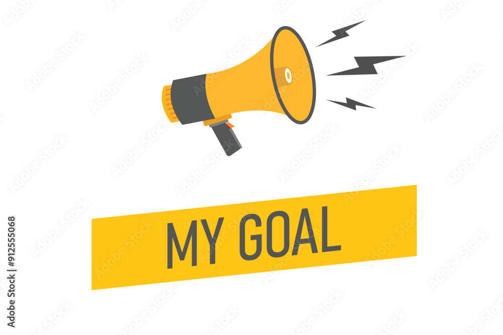 my goal button, banner, label, template for website. my goal text with ...