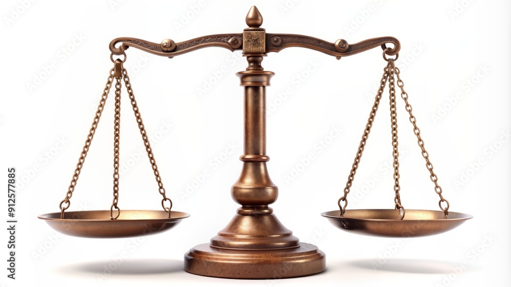 Antique bronze scales of justice symbolizing fairness and equality ...