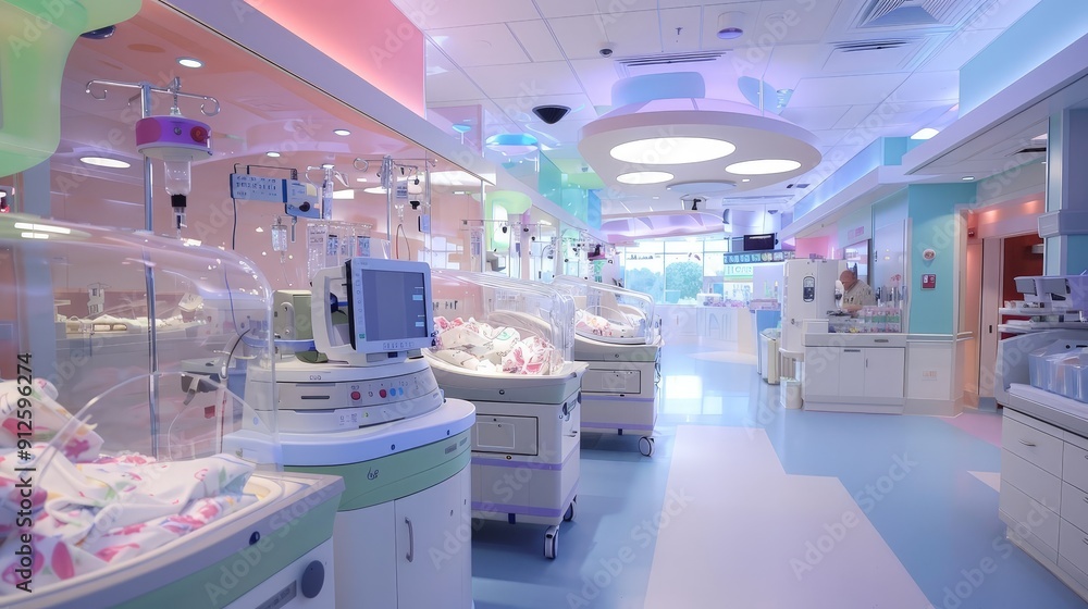 The hospital's neonatal intensive care unit features advanced ...