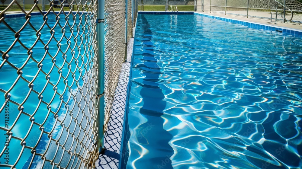 The installation of chain link fences around swimming pools and water ...