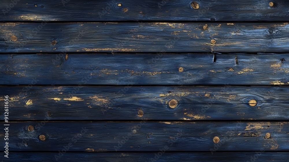 Navy blue weathered wood planks, rustic texture, distressed finish ...