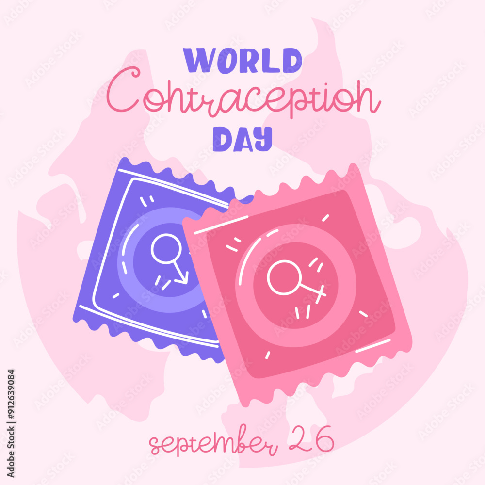 World Contraception Day, September 26. Contraceptives for safe sex male ...