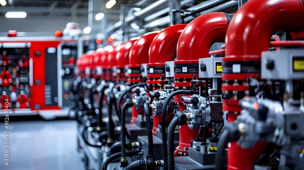 Emergency generator for a fire station, ensuring readiness during power ...