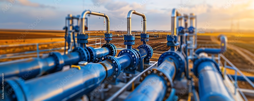 Pumping station supplying water to an agricultural irrigation system ...