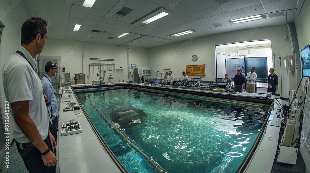 Marine robotics development center, teams working on autonomous ...