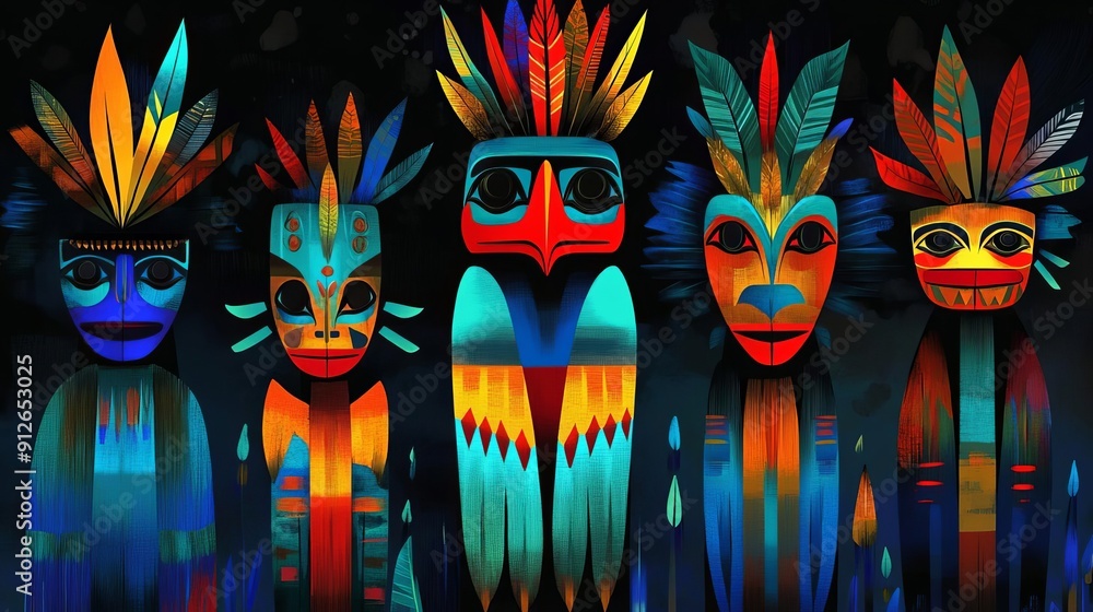 World Indigenous Day Abstract Background Indigenous land map ...