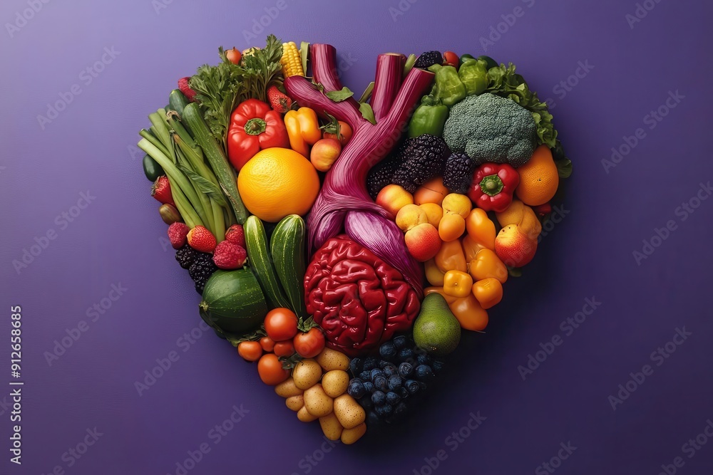 veggiefruit heart anatomically correct human heart crafted from fresh ...