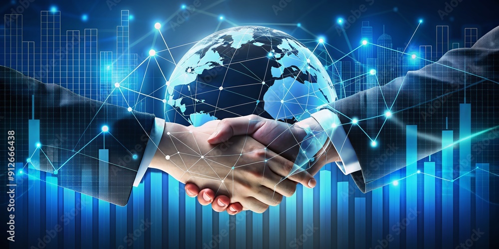 Global business concept: Shutterstock-style image featuring handshake ... Global business concept: Shutterstock-style image featuring handshake ...