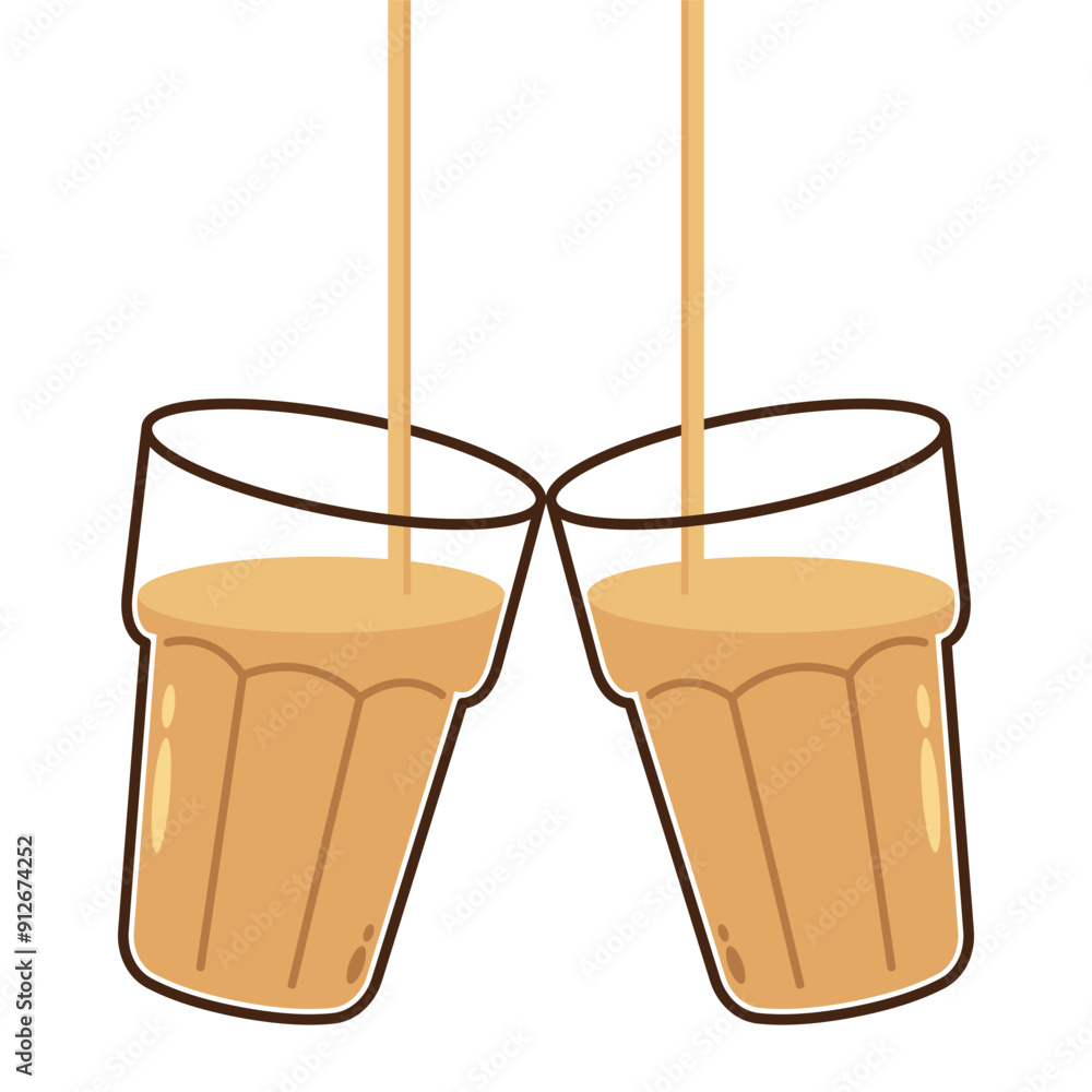 Indian hot drink vector. Indian chai icon. Chai is Indian drink. Kerala ...