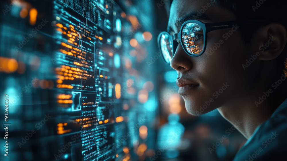 cyber security dashboards, A futuristic office filled with digital ... cyber security dashboards, A futuristic office filled with digital ...