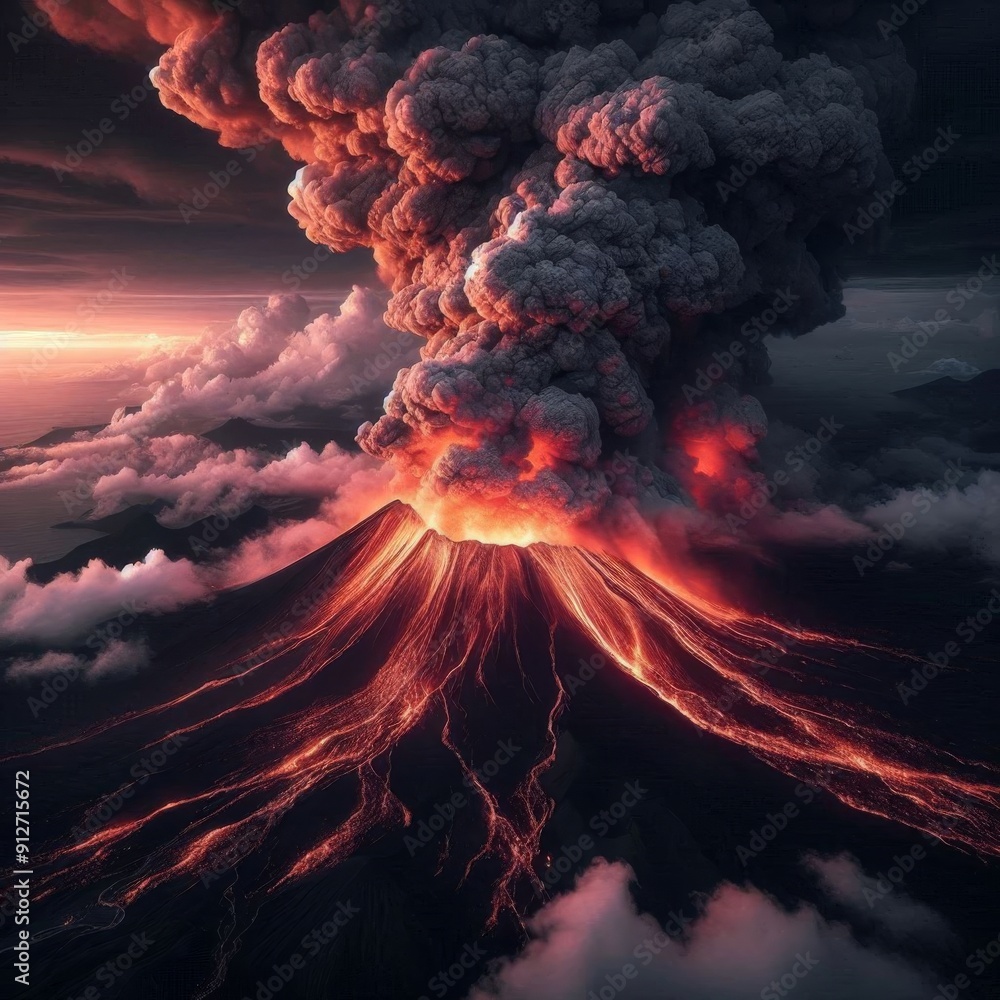 Dramatic volcanic eruption on Reunion Island captured in stunning ...