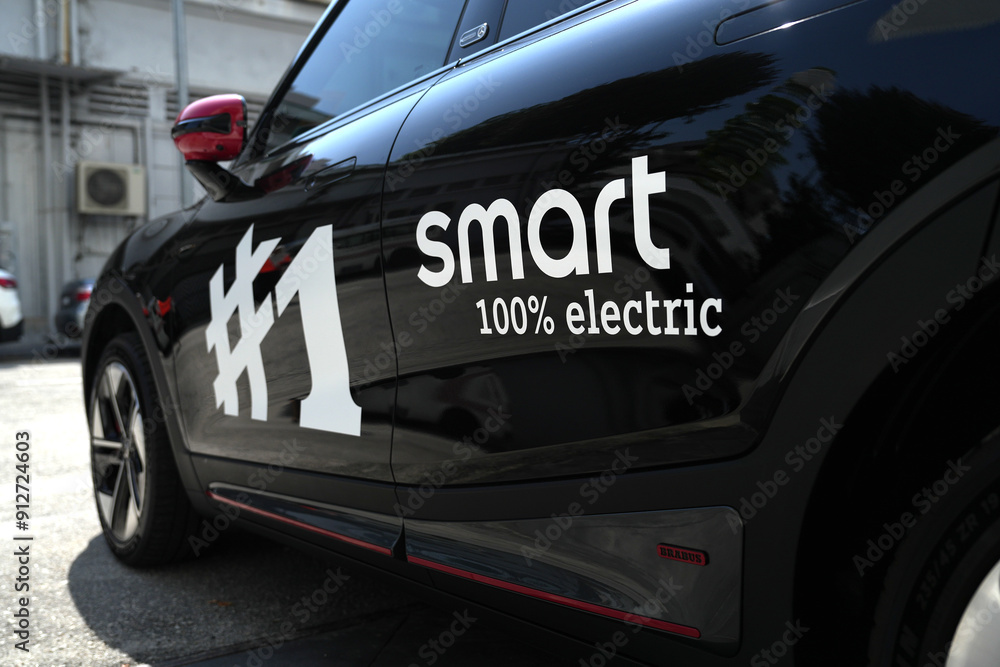 PENANG, MALAYSIA - 1 AUG 2024: The Smart #1pronounced ‘hashtag one’ is ...