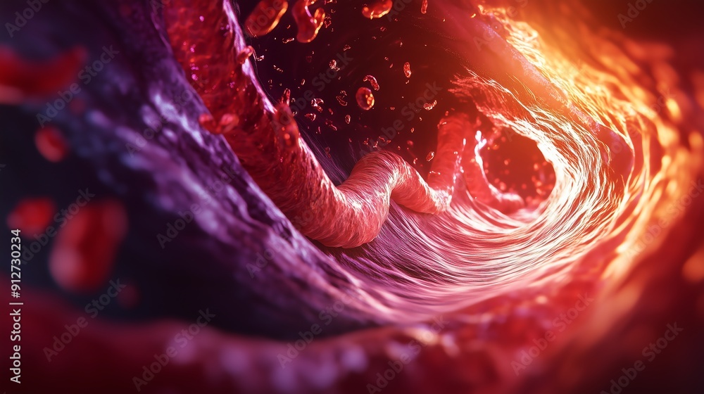 Cross-Sectional View of an Artery with Significant Occlusion ...