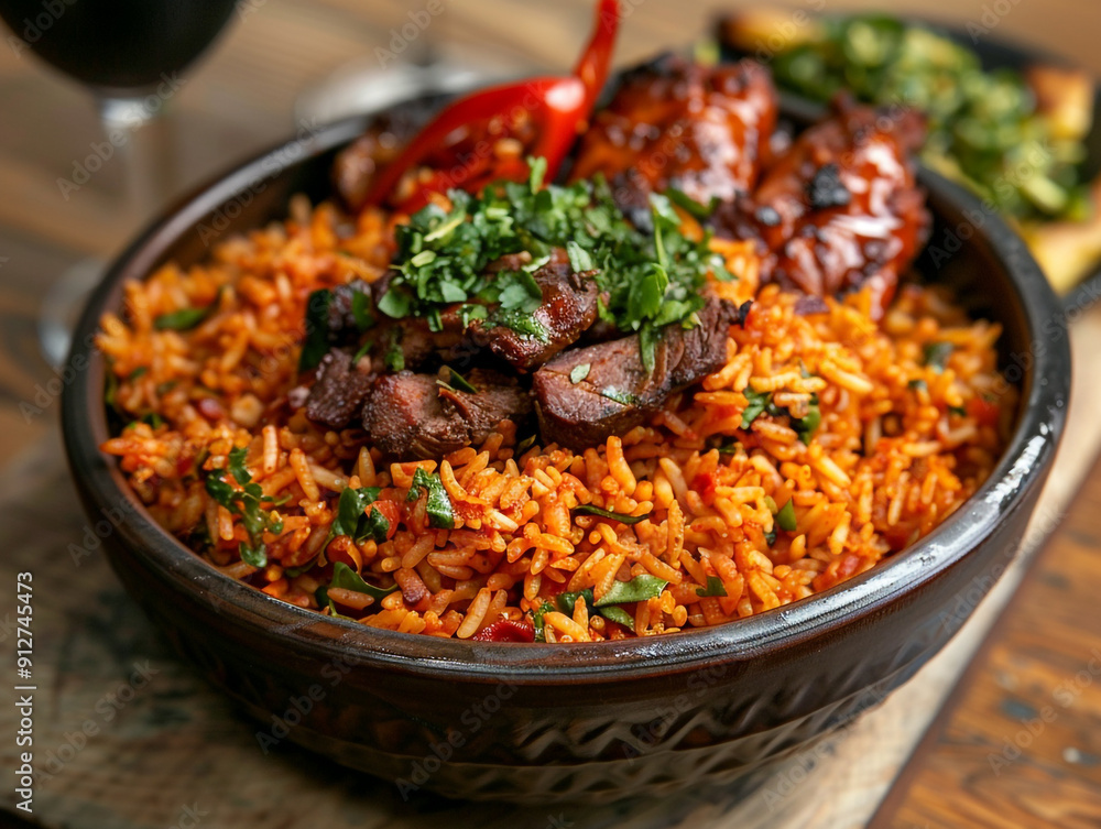 Jollof rice is a popular rice dish in West Africa. It originated from ...