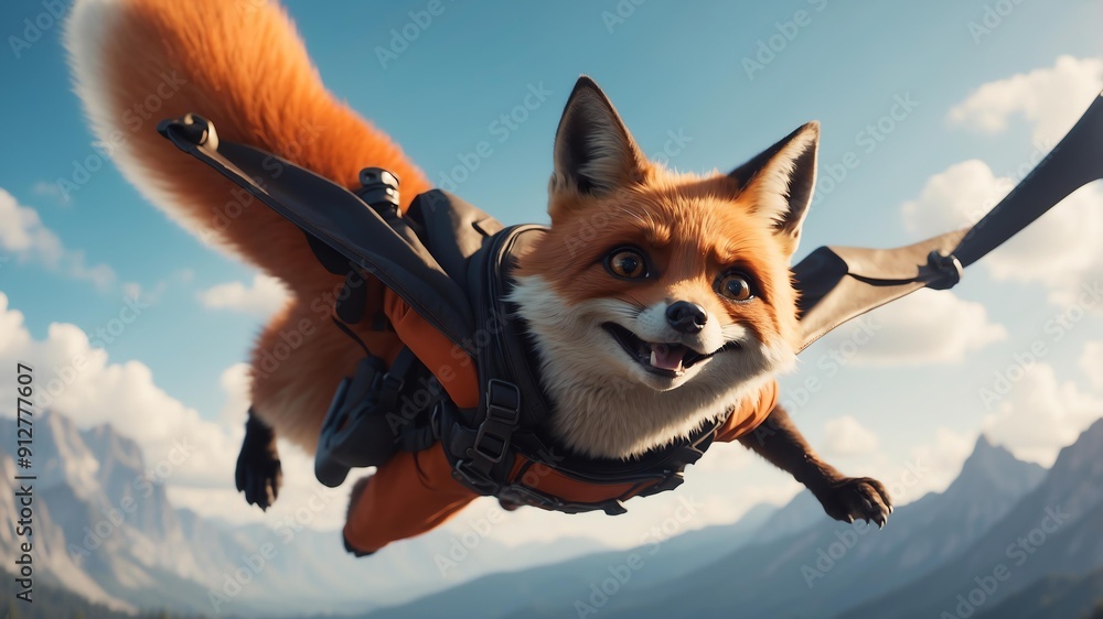 fritz the flying fox a fox with the ability to fly and cinematic ...
