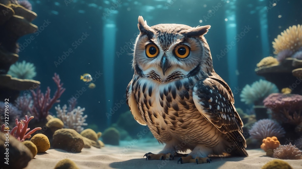 olivia the oceanic owl an owl who lives underwater and cinematic ...