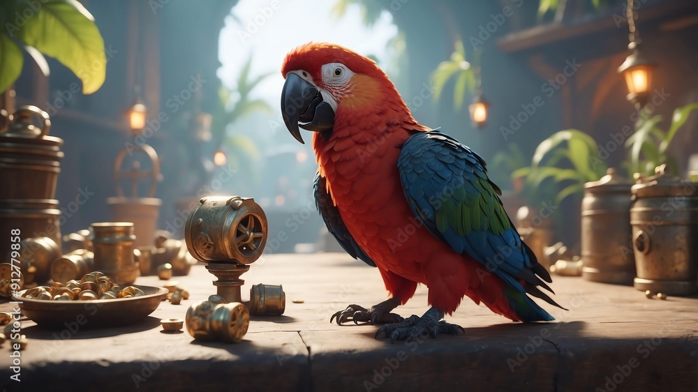 penny the pirate parrot a talking parrot with a knack cinematic concept ...