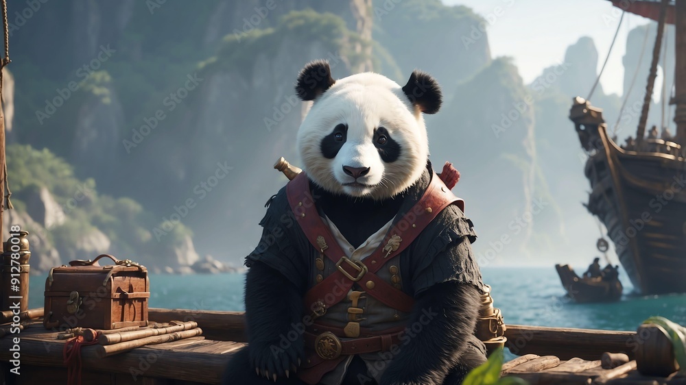 polly the pirate panda a panda who sails the seven sea cinematic ...