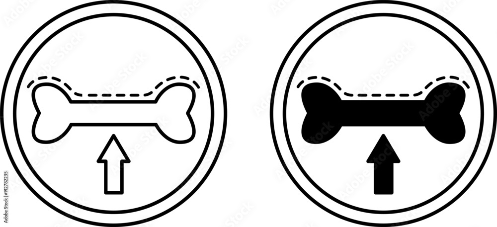 High Potency Calcium Icons. Black and White Vector Icons. Strengthening ...